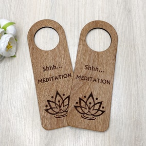 Door Hanger Meditation, Do Not Disturb Sign Meditation, Meditation Door ...