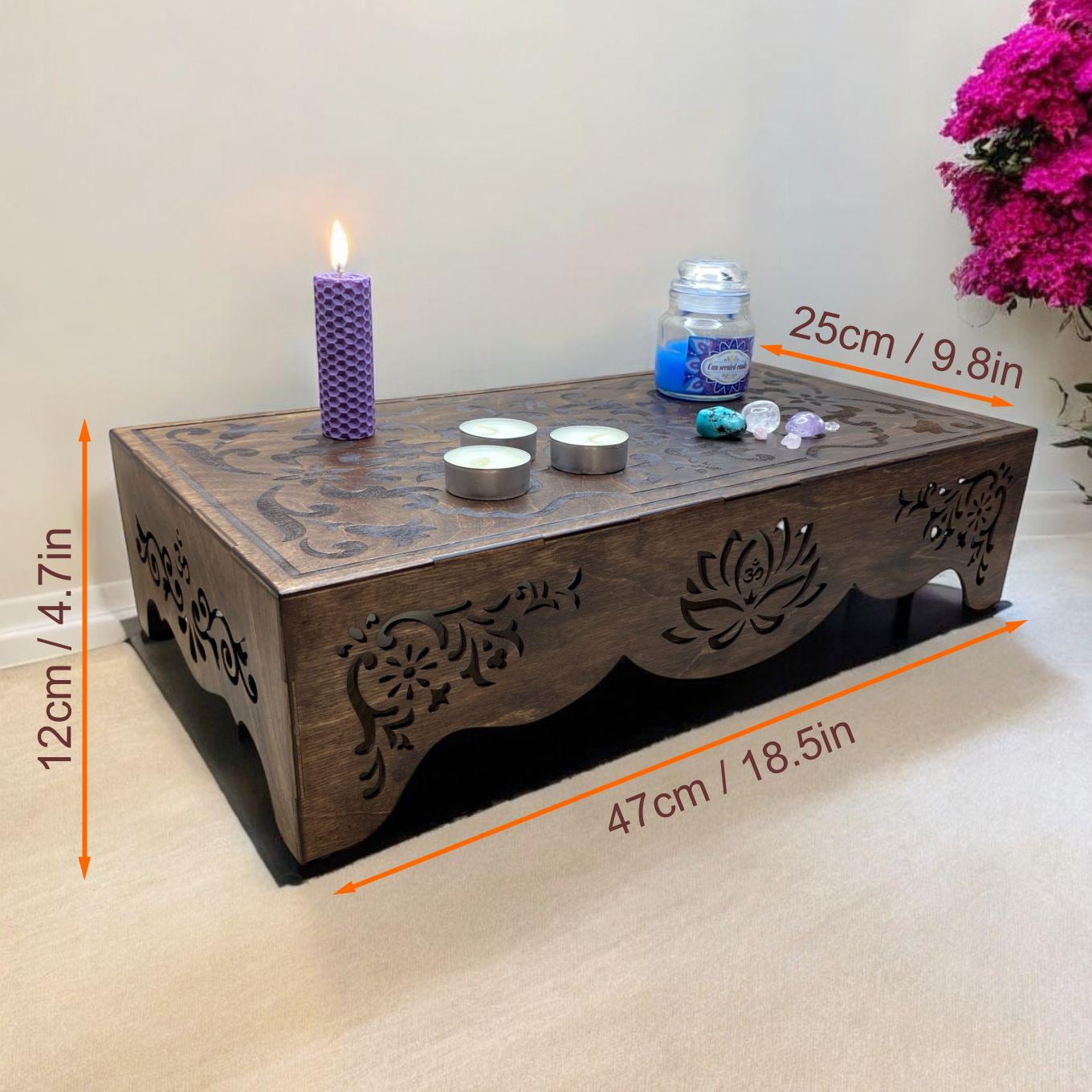 Small Table, Meditation Table, Prayer Table, Meditation Altar, Tea ...