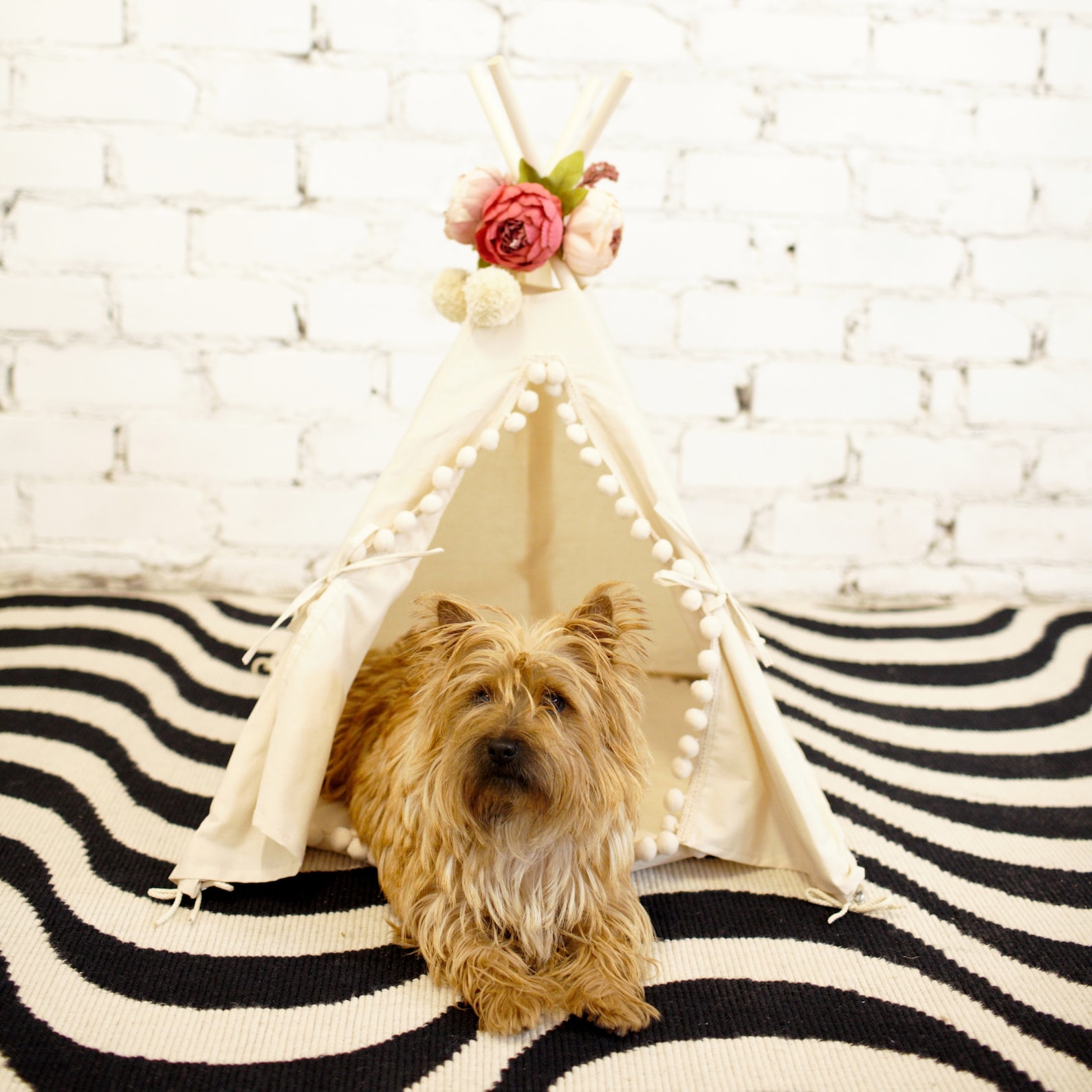Floral Pet Teepee Topper Teepee Tent Decoration Artificial - Etsy