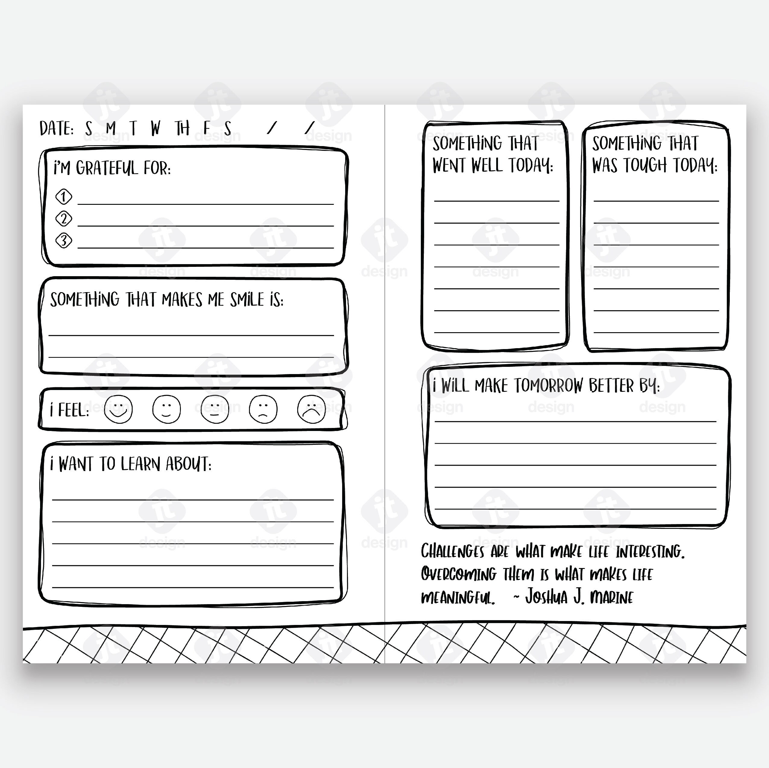 Gratitude & Growth Journal | Positive Mental Attitude | Growth Mindset ...