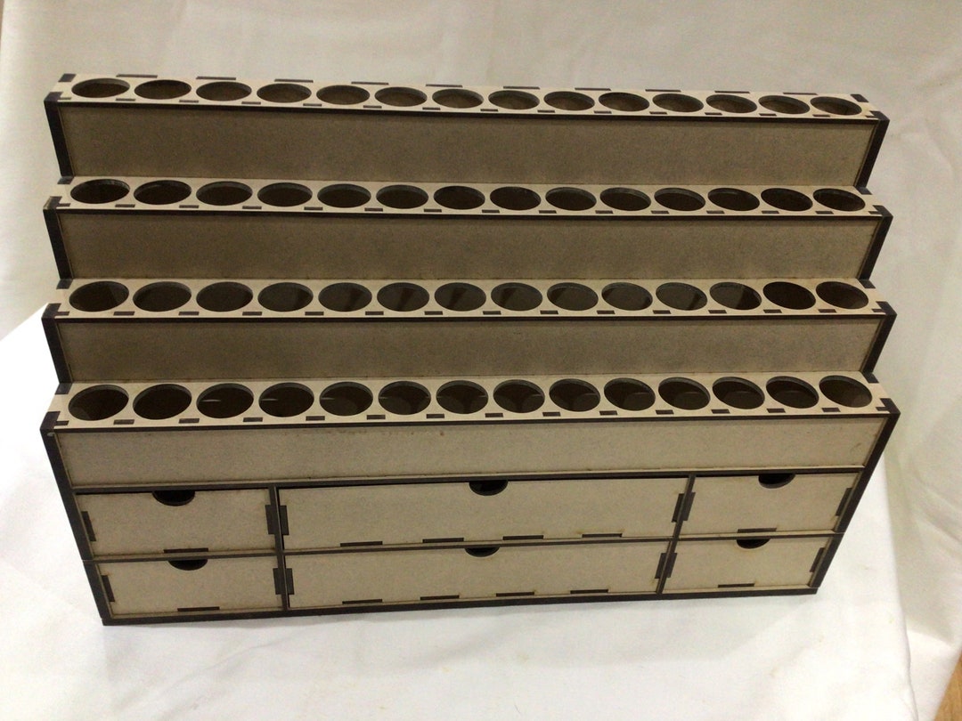 56 Pot Paint Stand 26mm With Drawers for Craft and Model Makers. Gift ...