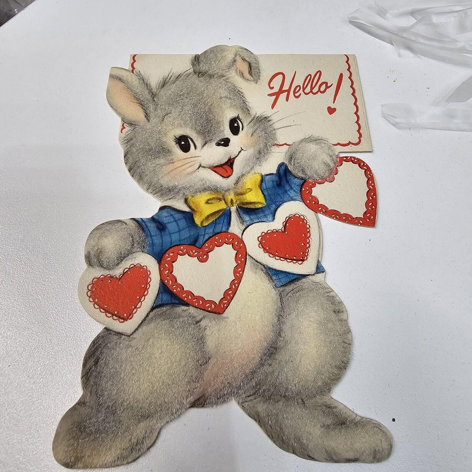Fantastic Vintage Hallmark Bunny Rabbit Valentine Greeting Card Junk ...