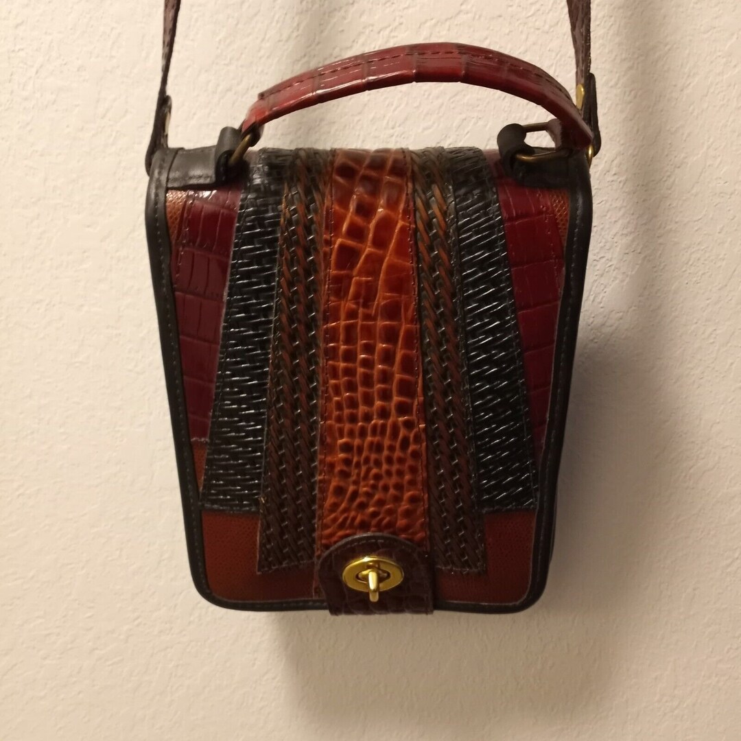 Fantastic Mixed Croc Leather Crossbody Bag Purse Handbag - Etsy