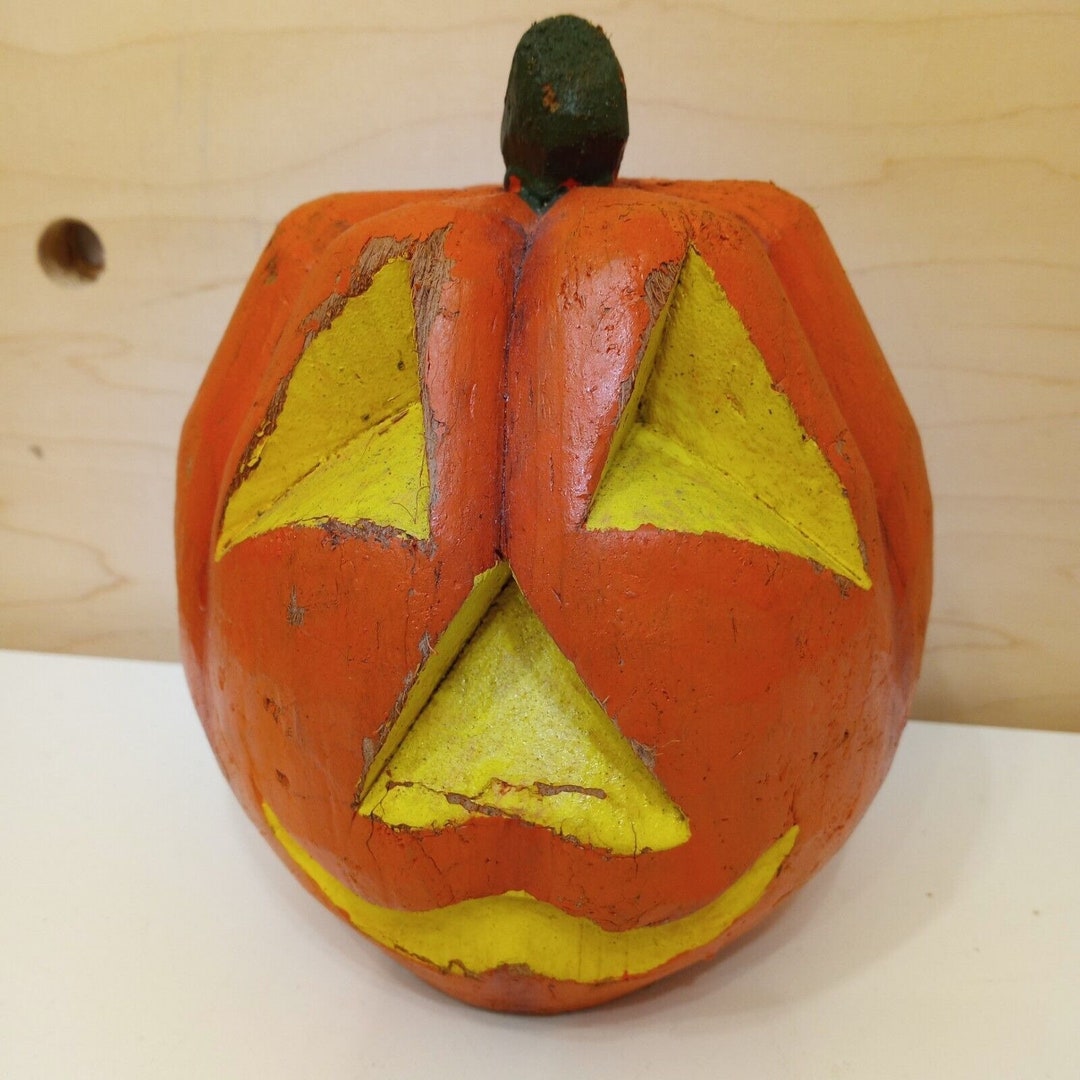 Fun Carved Coconut Jack-o-lantern Halloween Pumpkin Decoration - Etsy