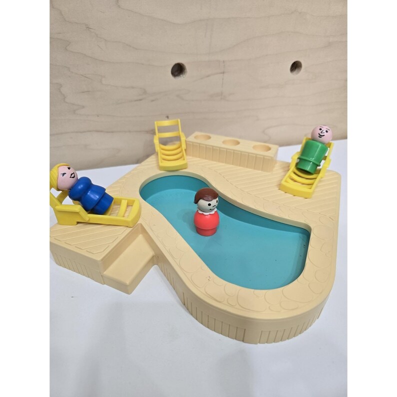 Vintage Fisher Price Pool & Lounge Chairs Little People Family - Etsy