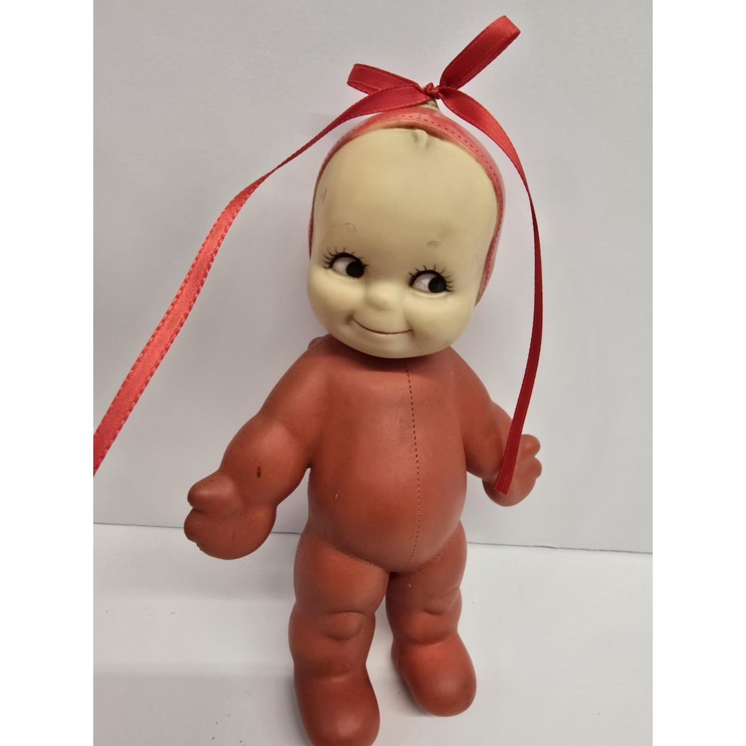 Vintage Red Rubber Kewpie Doll Cameo Red Devil 7.5" Squeaks - Etsy