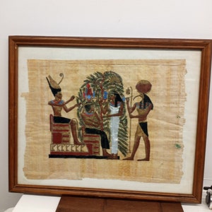 Beautiful Framed Egyptian Painting on Papyrus Paper. Art Wall Hanging ...
