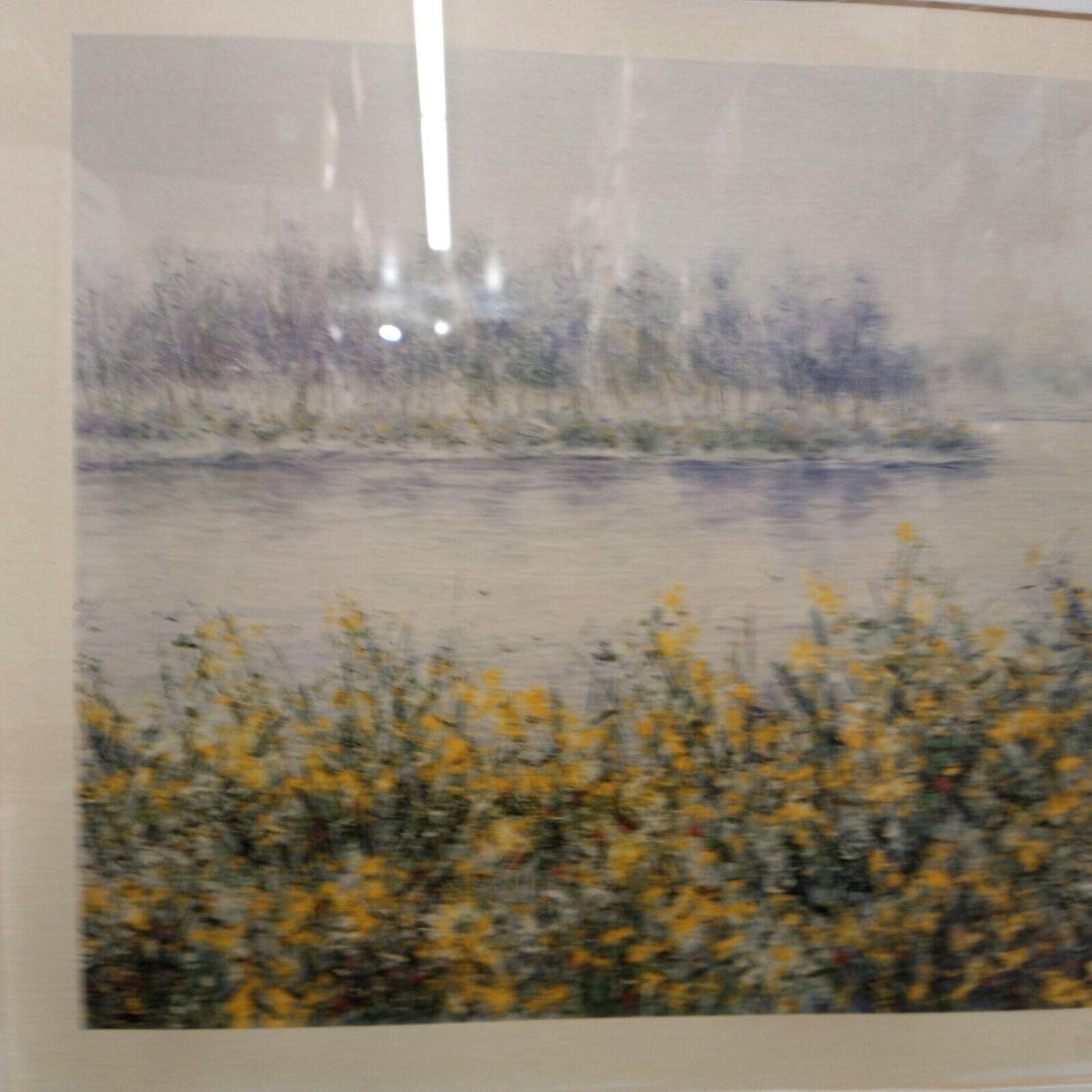 Beautiful Spring Summer Water Scene Framed Artwork Signed by Artist 19 ...