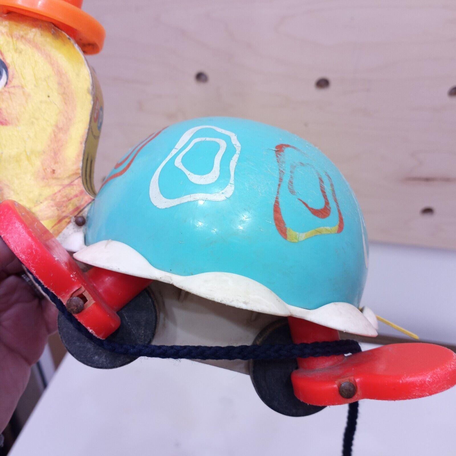 Vintage Fisher Price Turtle Pull Toy. Nursery Art - Etsy