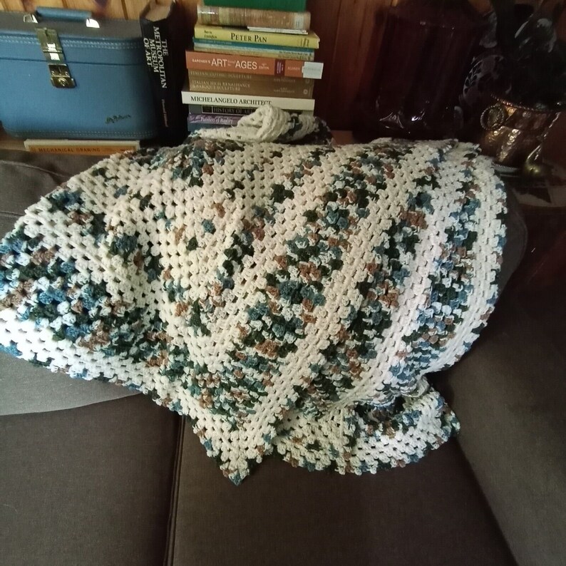 Handmade Afghan Blanket. College Dorm Room. Neutral Earth - Etsy