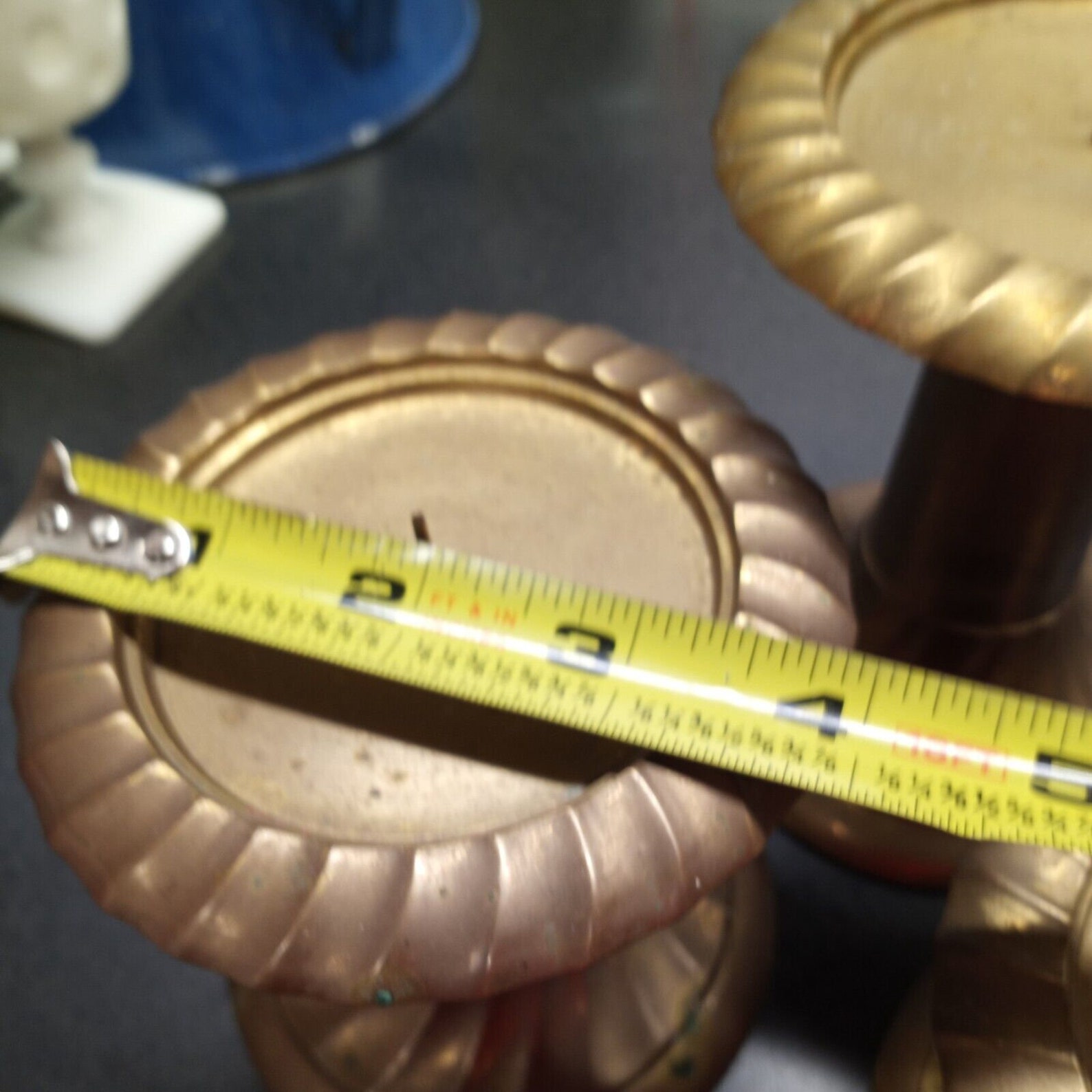 3 Brass Pillar Candle Holders. India. Varying Heights. - Etsy