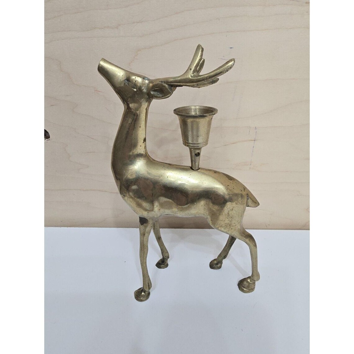 Vintage Brass Deer Candle Holder Christmas Decoration patina - Etsy