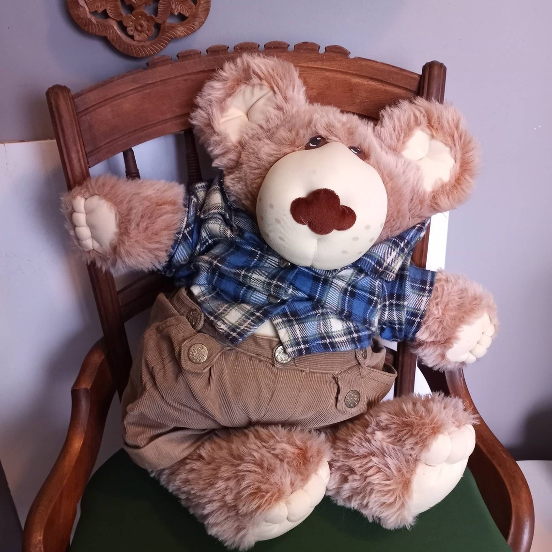 Vintage Furskins Teddy Bear. Birthday Valentine's Easter | Etsy