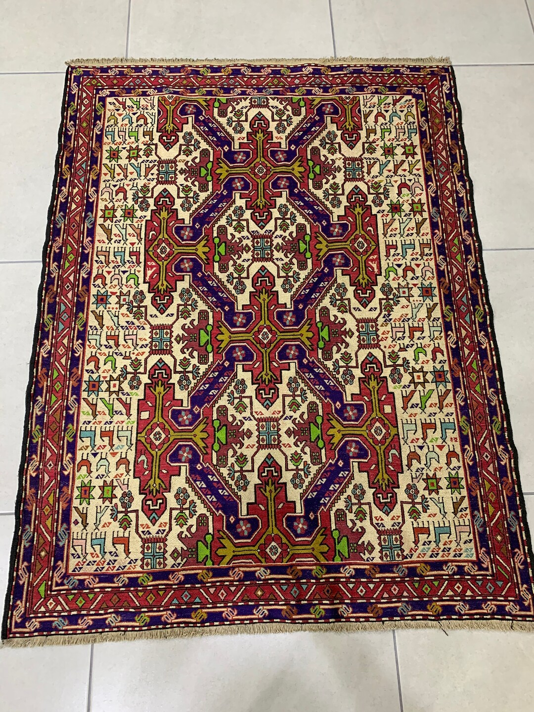 Handmade Pure Silk Sumak Rug .extra Silk Based Sumak,silk Rug,fine Work ...