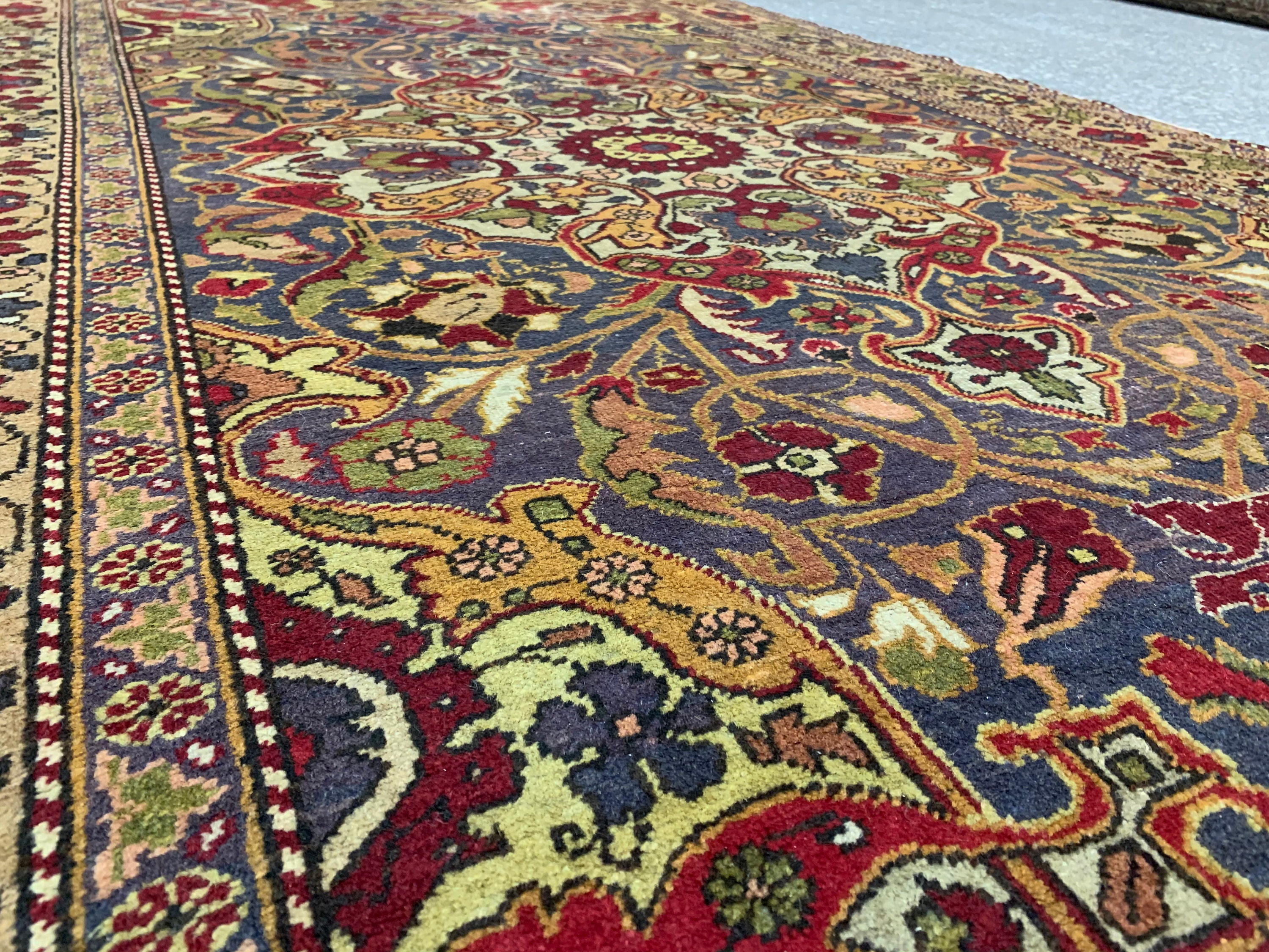 Handmade Vintage Original Gordes Rug With Fabulous Color Combination ...