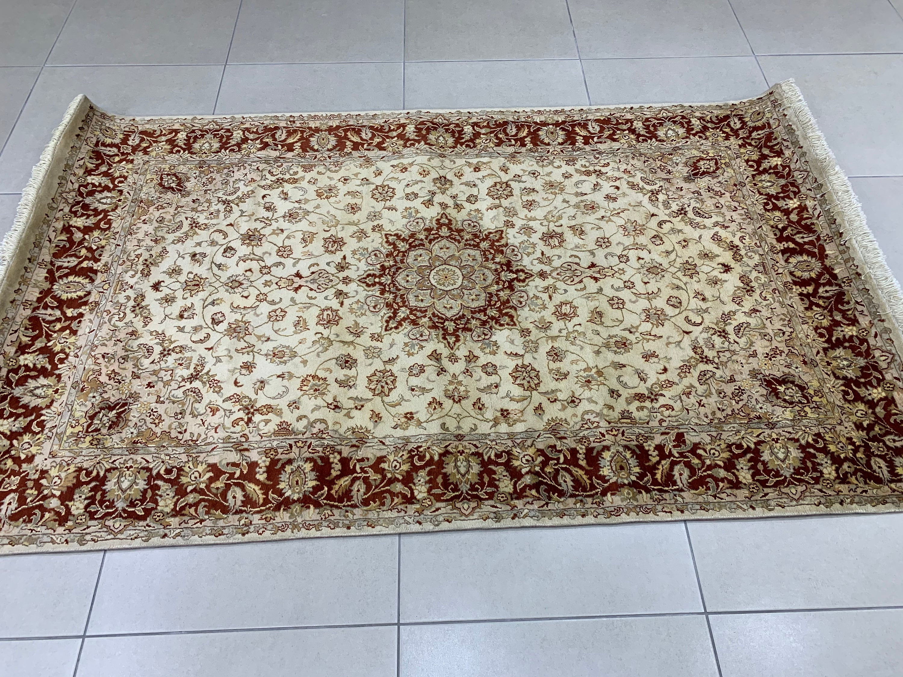 Handmade Kashmir Wool and Silk Rug .madallion Rugarea - Etsy