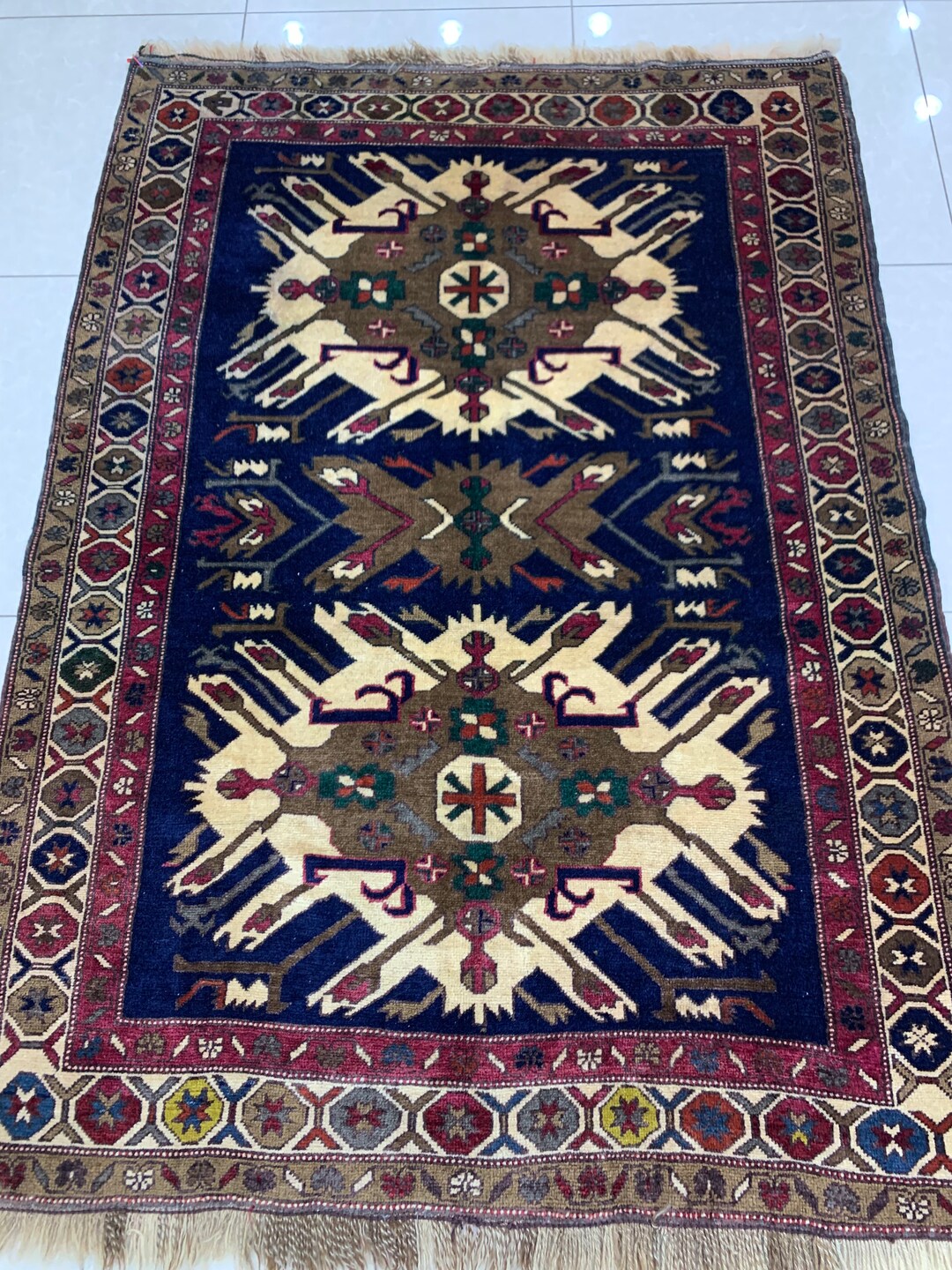 Handmade Fine Original Kars Rug,turkish Kazak Rug,area Rug,vintage Rug ...