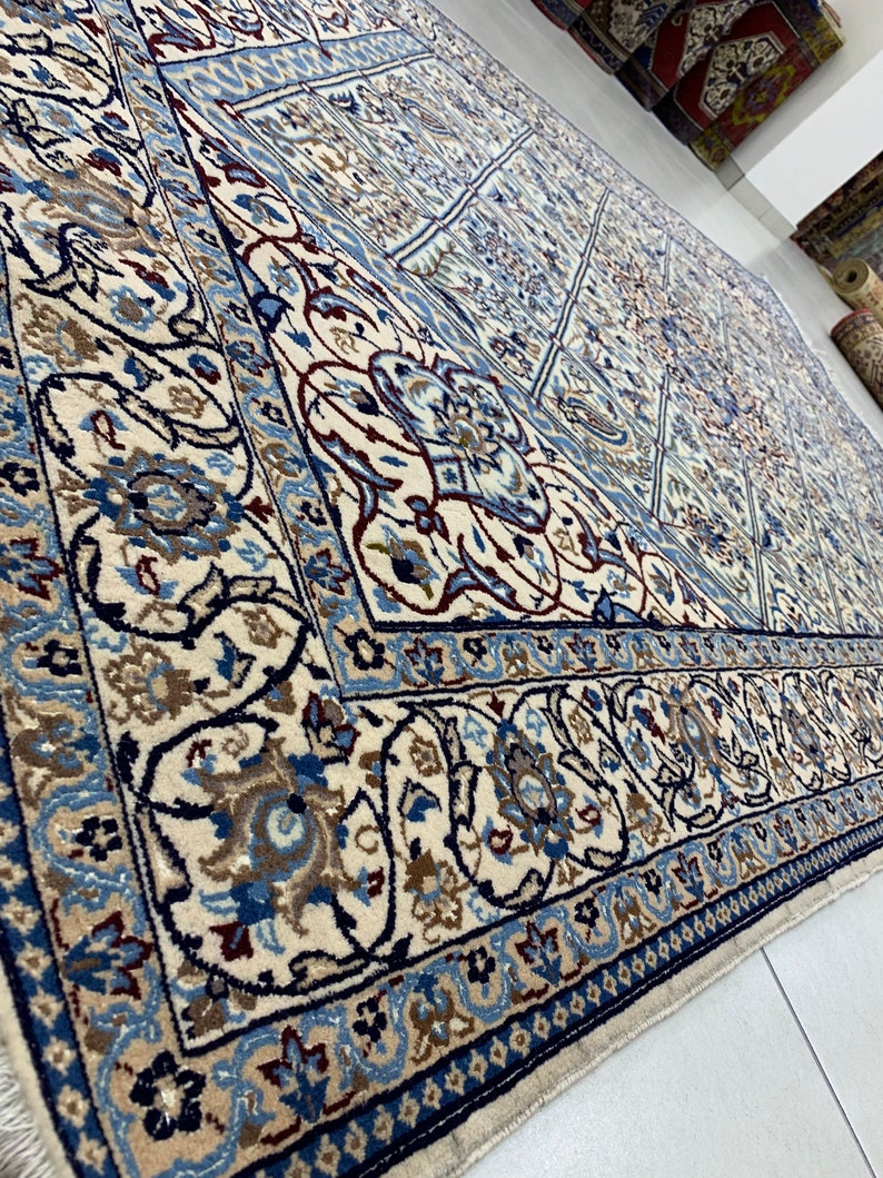 Handmade Silk and Wool Nain Nohlar Rug ,silk Rug,fine Rug,area Rug ...
