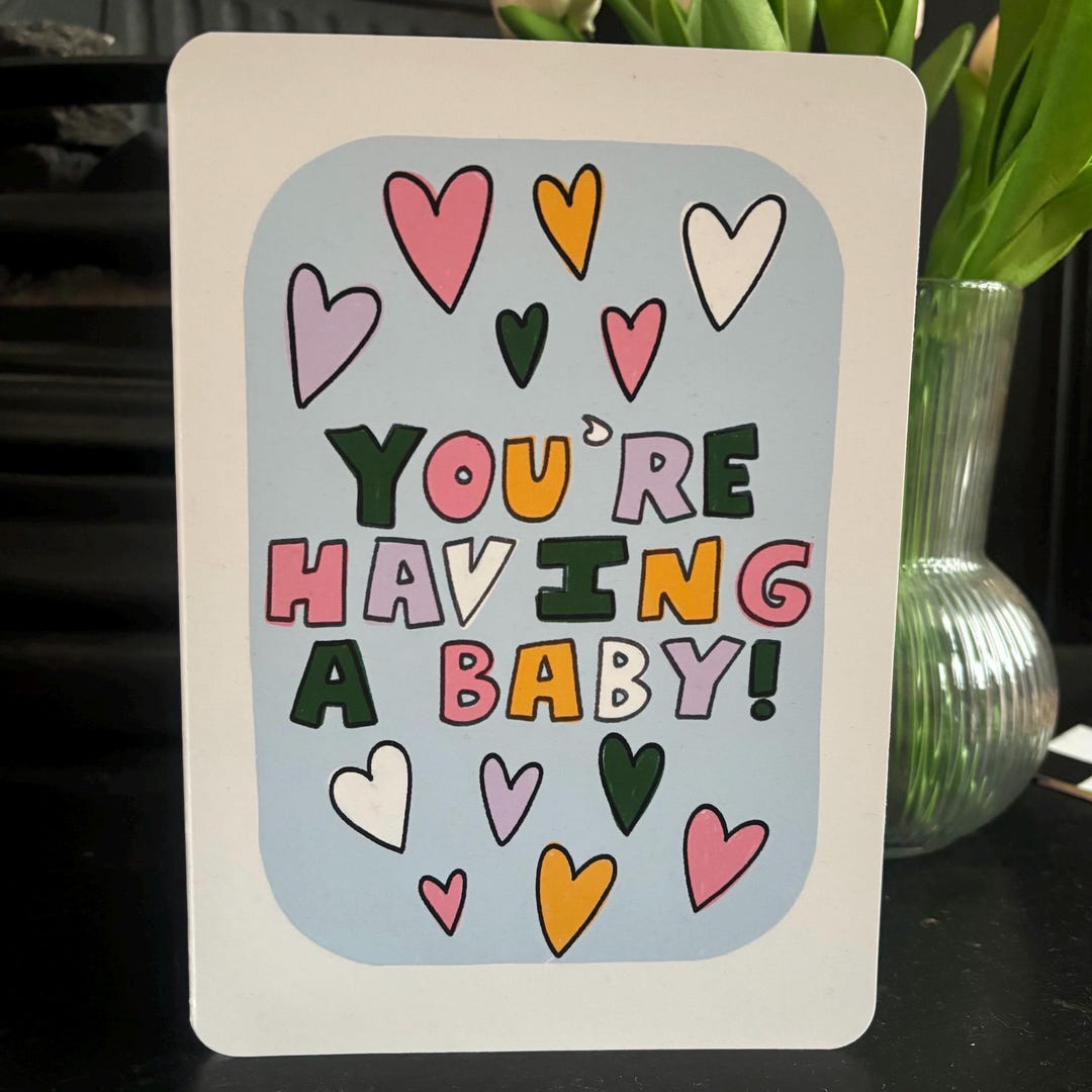 Handmade Baby Announcement Card: Quirky Congratulations Card - Etsy