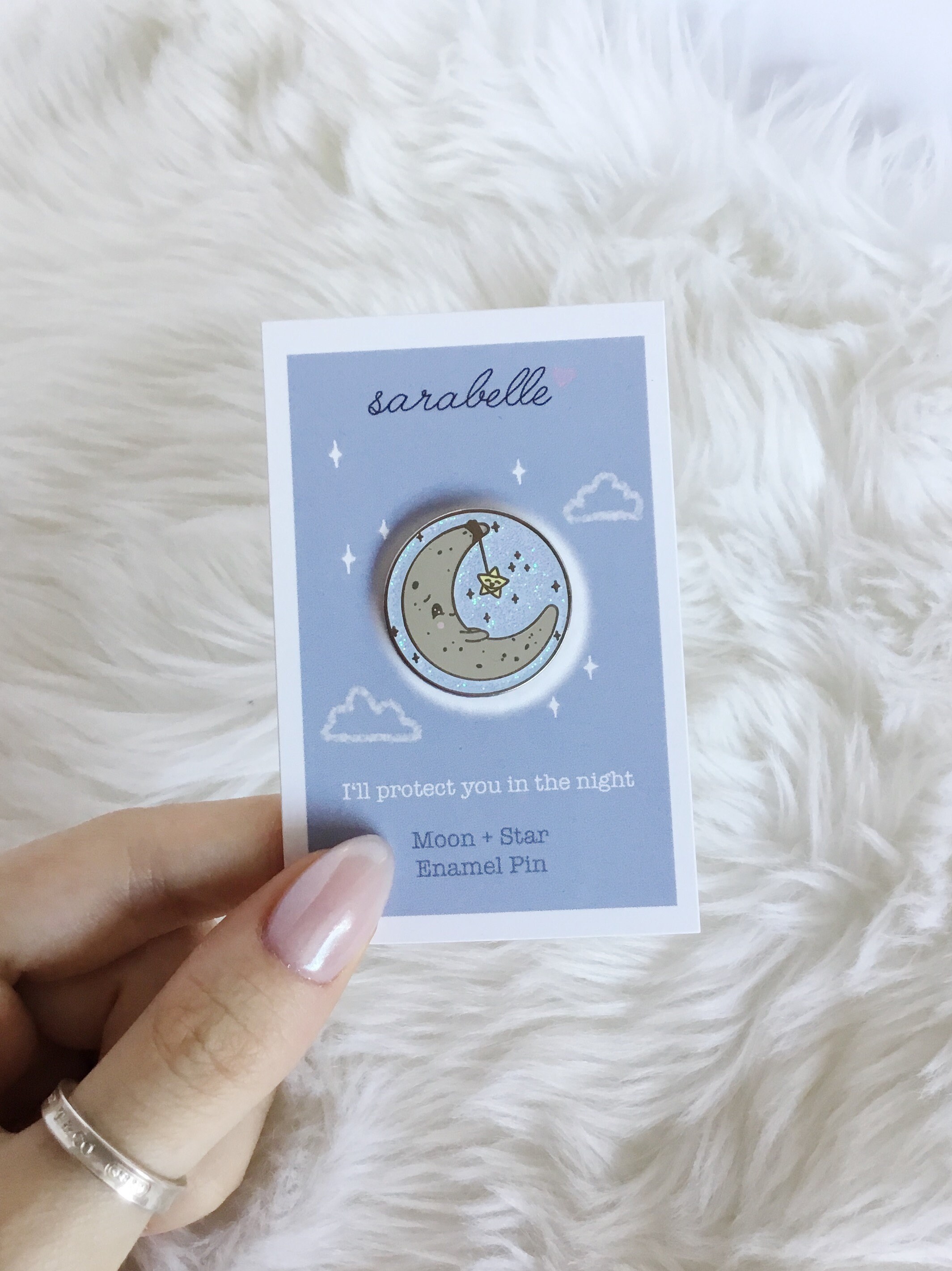 Moon Star Emaille Pin Hard Enamel Pin Cute - Etsy