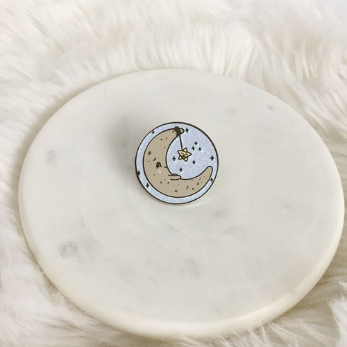 Moon Star Emaille Pin Hard Enamel Pin Cute - Etsy