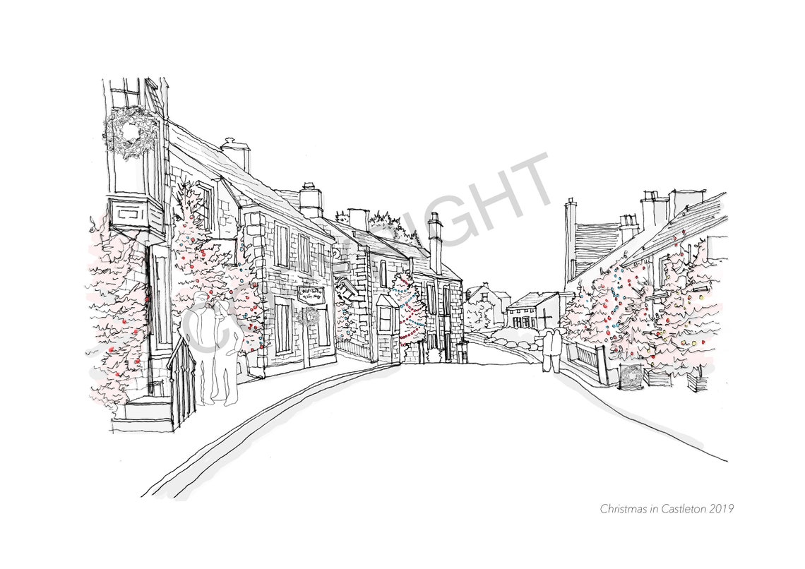 Custom Line Drawing of Street Scenes or Memorable Places. - Etsy