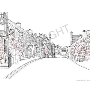 Custom Street Scene Line Drawing | Personalized Portrait Gift - Etsy