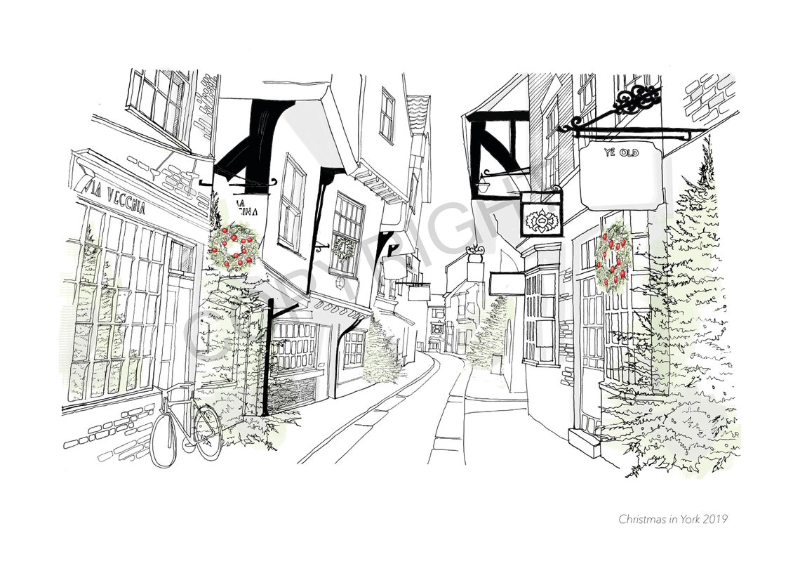 Custom Street Scene Line Drawing | Personalized Portrait Gift - Etsy