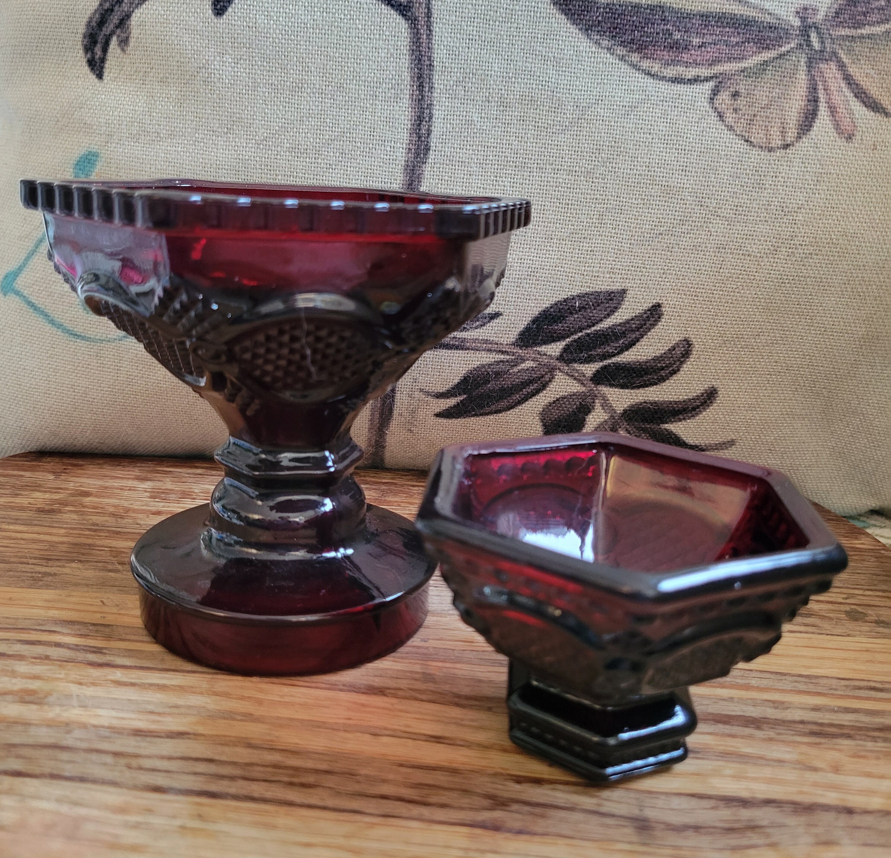 Vintage Avon 1876 Cape Cod Ruby Candy Dish and Sugar Bowl - Etsy