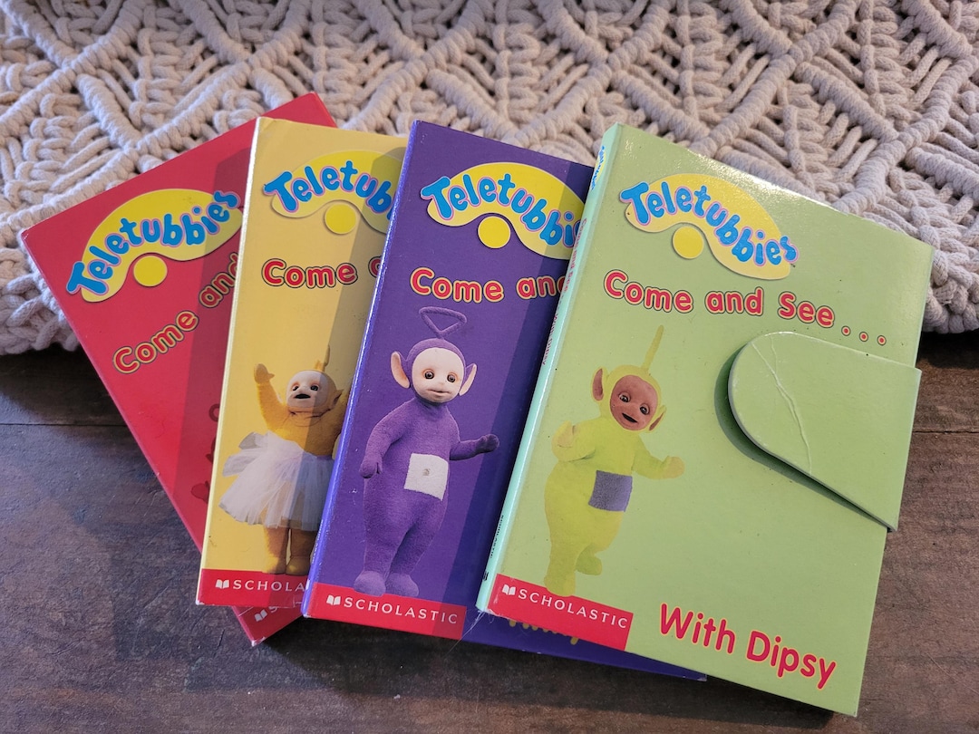 Teletubbies Four Fold-out Board Books From Dipsy, Tinky Winky, Laa Laa ...