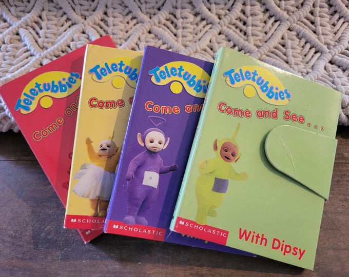 Teletubbies Four Fold-out Board Books From Dipsy, Tinky Winky, Laa Laa ...