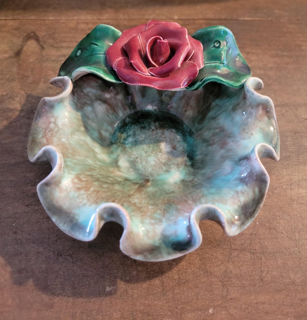 The Famous Pottery Shack Laguna Beach Hand Made Rose Trinket Dish ...