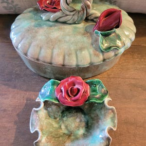 The Famous Pottery Shack Laguna Beach Hand Made Rose Trinket Dish ...