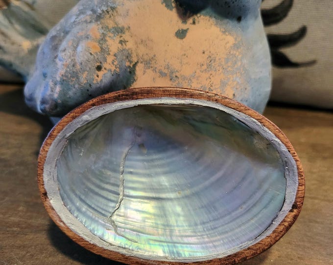 Abalone Shell Teak Wood Hand Made Small Bowl/trinket Dish - Etsy