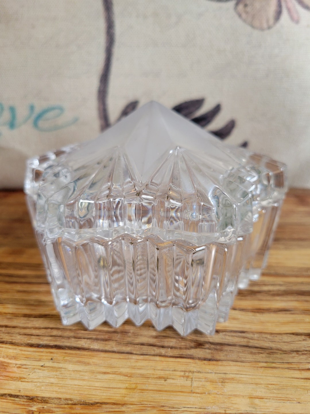 Mikasa Japan Diamond Fire Pattern Crystal Star Shaped Lidded Dish - Etsy