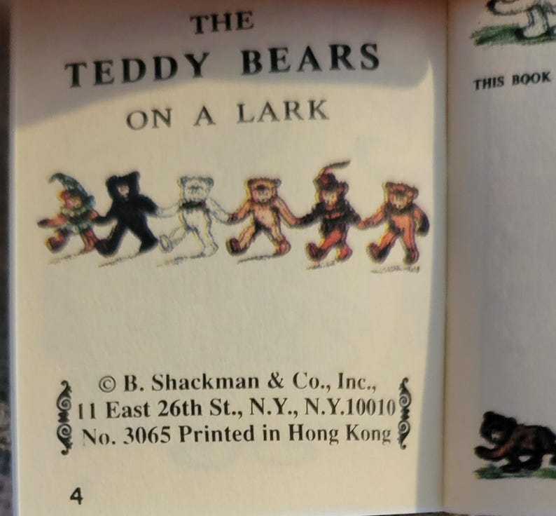 Vintage Teddy Bears Miniature Story Books in Original Acrylic Case ...
