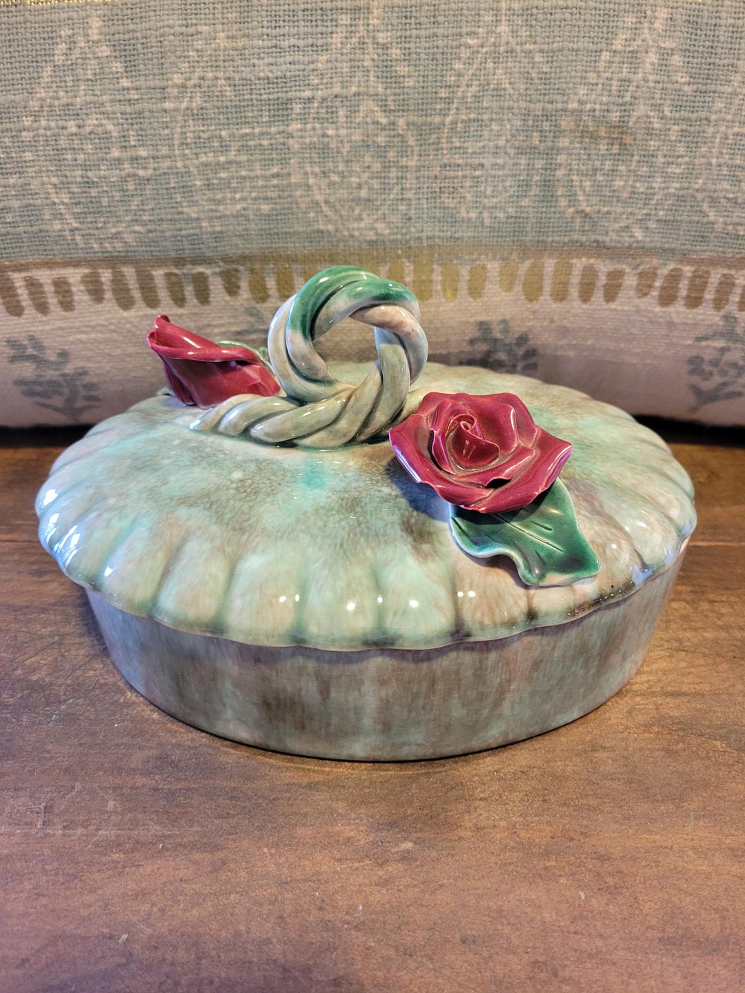 The Famous Pottery Shack Laguna Beach Large Hand Made Hand Painted Rose ...