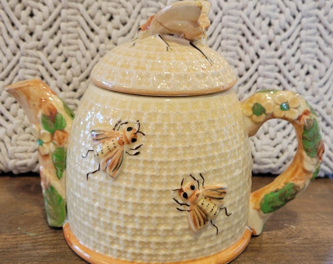 Marutomoware Bee Honey Comb Ceramic Teapot - 1940s Japanese Pottery - Etsy