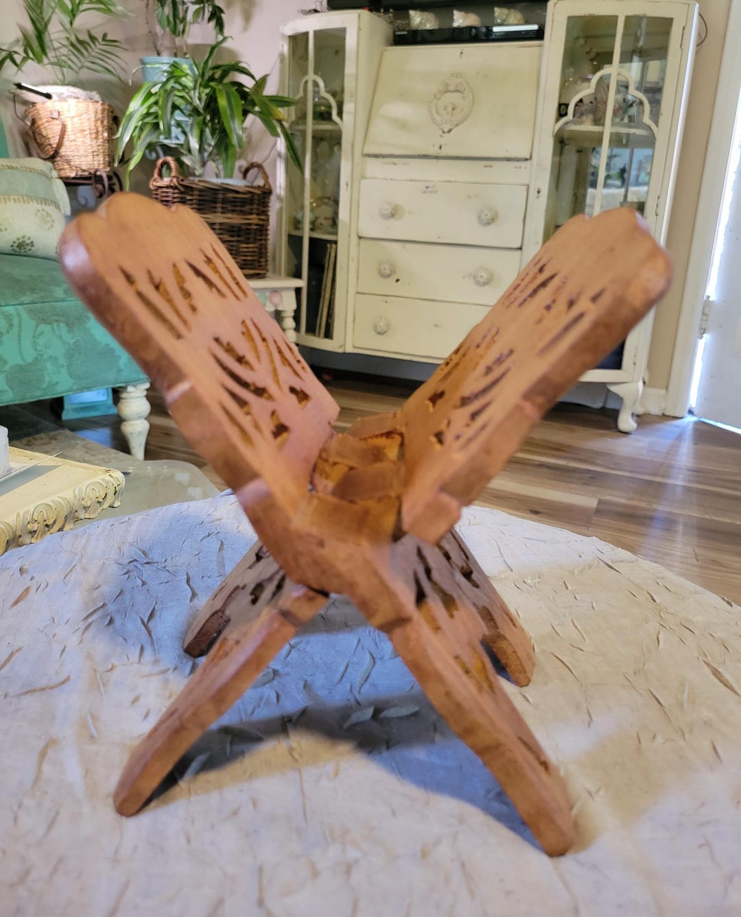 Ornate Carved Wood Folding Book Stand - Etsy