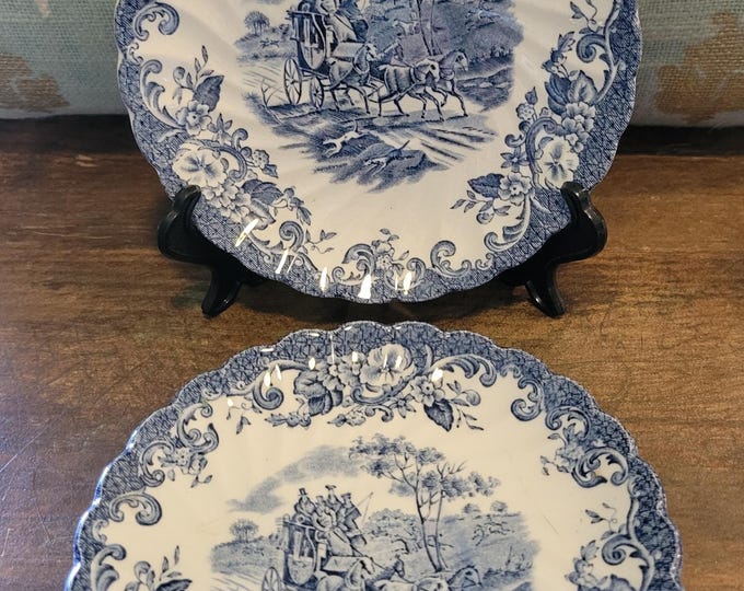 Johnson Brothers England Coaching Scenes Hunting Country - Blue and ...