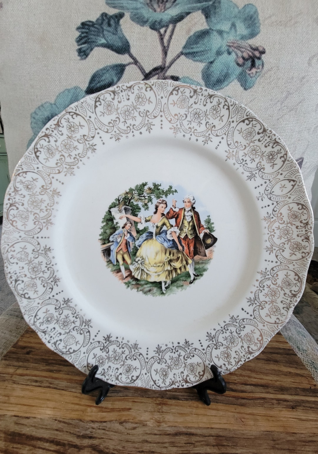 Vintage Nasco Royal Colonial Plate Warranted 22K Gold Made in USA - Etsy