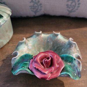 The Famous Pottery Shack Laguna Beach Hand Made Rose Trinket Dish ...
