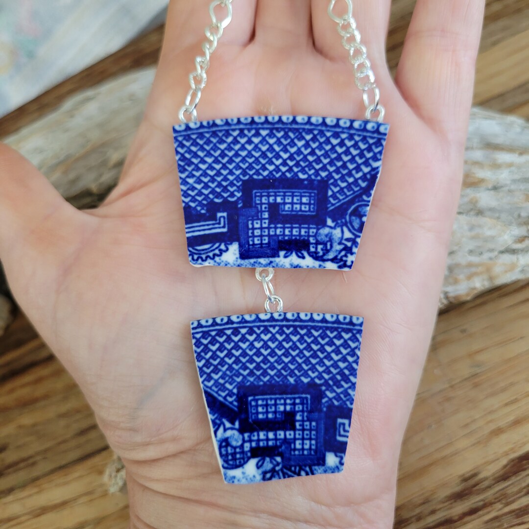 Vintage Kakusa Made in Occupied Japan Double Pendant Necklace - Etsy