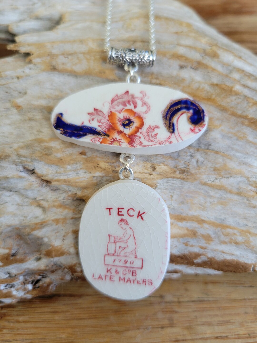 Vintage Broken Teck Late Mayers Keeling & Co China Double Pendant ...