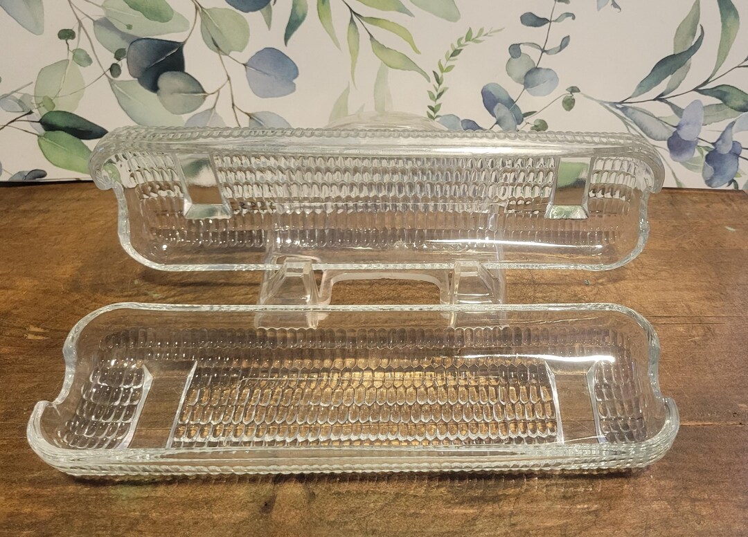 Norpro Clear Glass Corn on the Cob Dishes - 1990's - Etsy