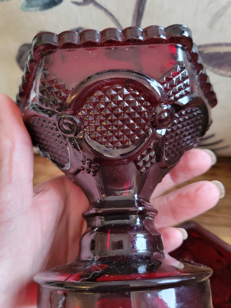 Vintage Avon 1876 Cape Cod Ruby Candy Dish and Sugar Bowl - Etsy