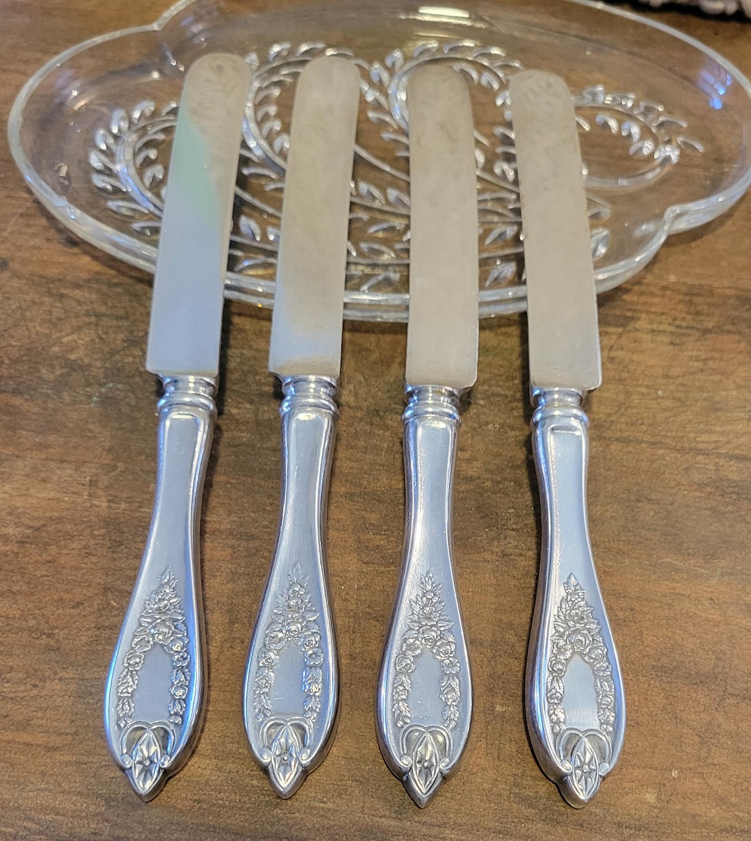 1847 Rogers Bros Silver Plated Dinner Knives - Old Colony Pattern, Set ...