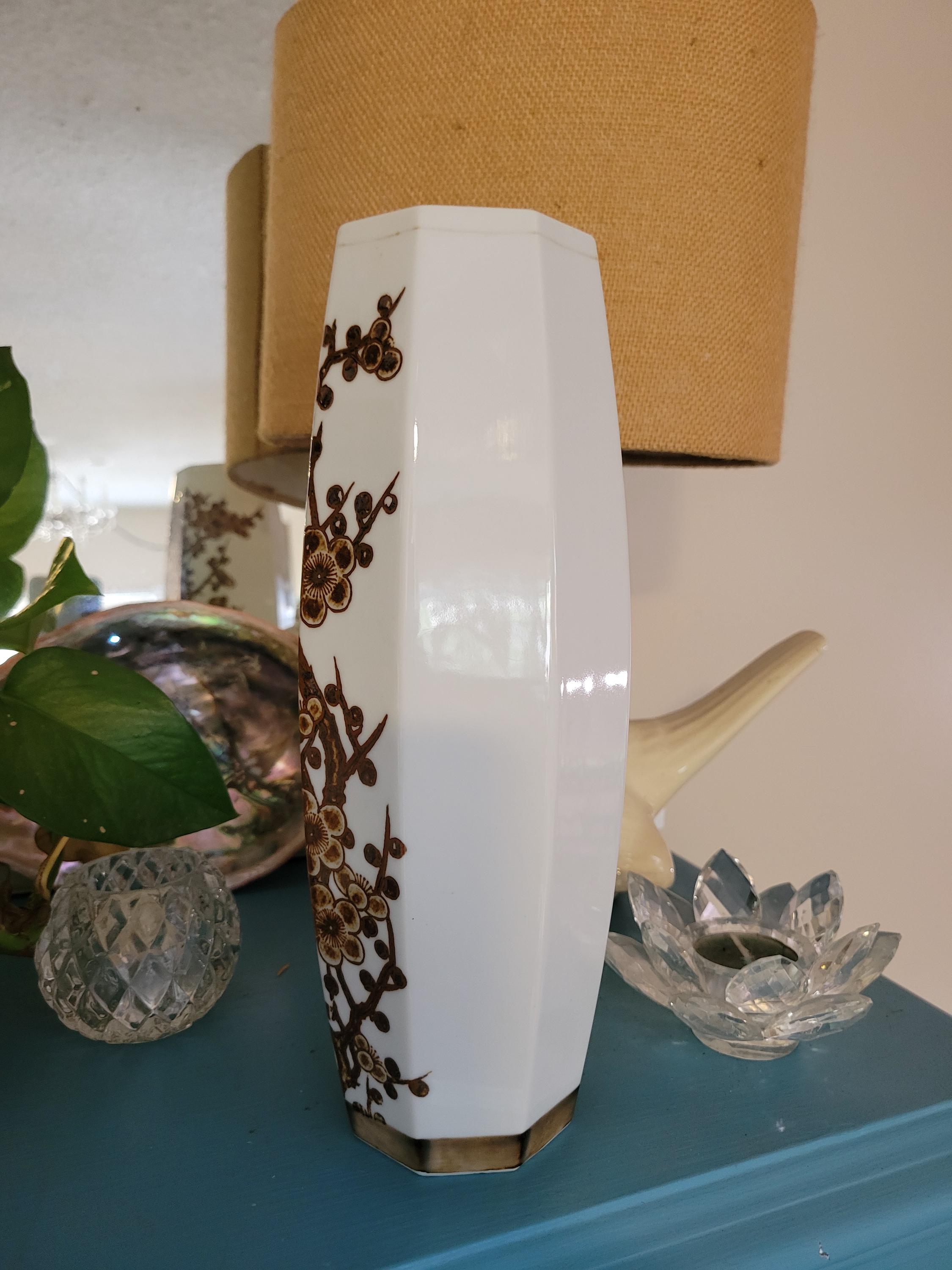 Inarco Cherry Blossom Porcelain Vase 1970's Japan - Etsy