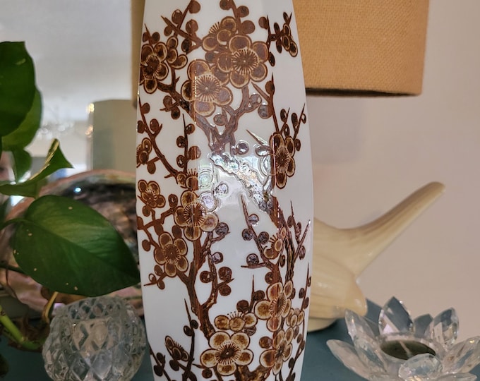 Inarco Cherry Blossom Porcelain Vase - 1970's Japan - Etsy