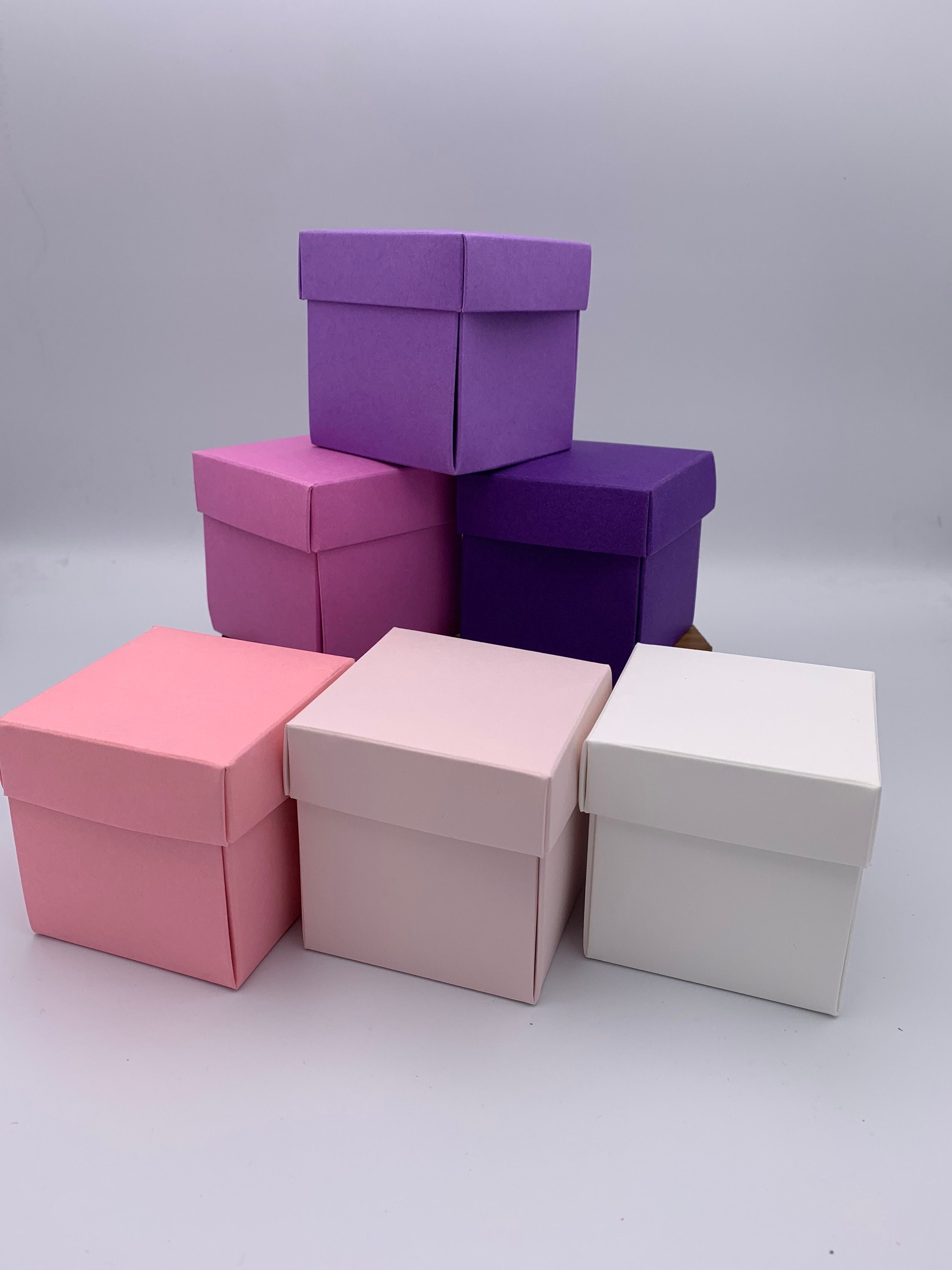 5 X Small PETAL SIDE Square Gift Box With Lid Size 6x6x6cm - Etsy UK